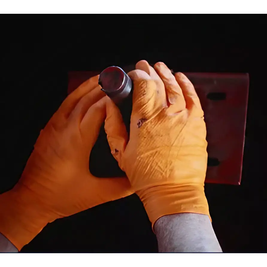 Novaguard Orange 8 mil Nitrile Industrial Glove, – GDI Medical