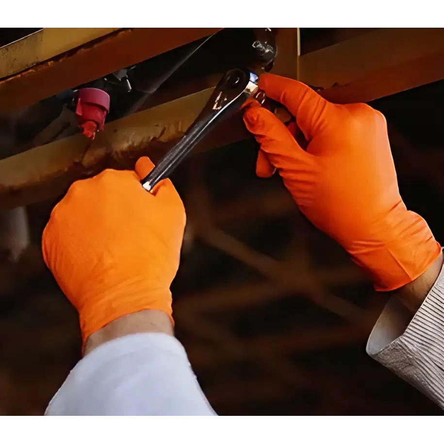 Novaguard Orange 8 mil Nitrile Industrial Glove, – GDI Medical